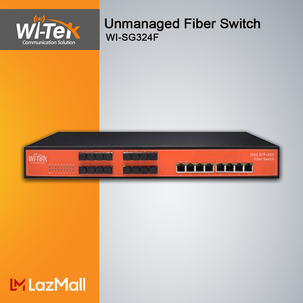 Wi-Tek WI-SG324F 16SFP+8GE Gigabit Ports Unmanaged Fiber Switch | 16SFP ...