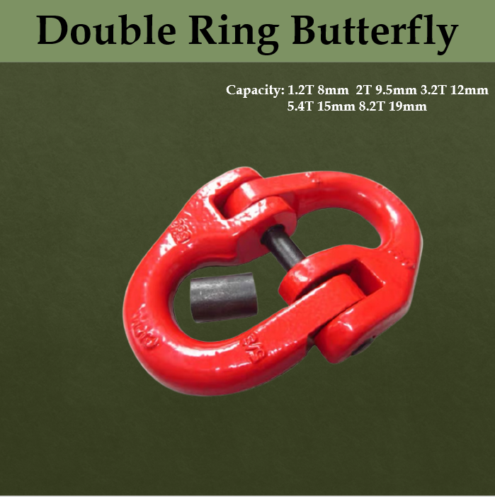 1T-8T Double Ring Butterfly Buckle Chain Sling Assembly Hammer Lock ...