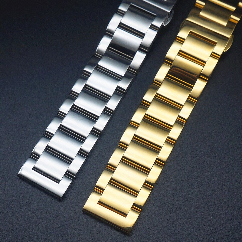 Watch Band Premium Solid Stainless Steel Watch Bracelet Straps Wristband 16mm 18mm 19mm 20mm ...