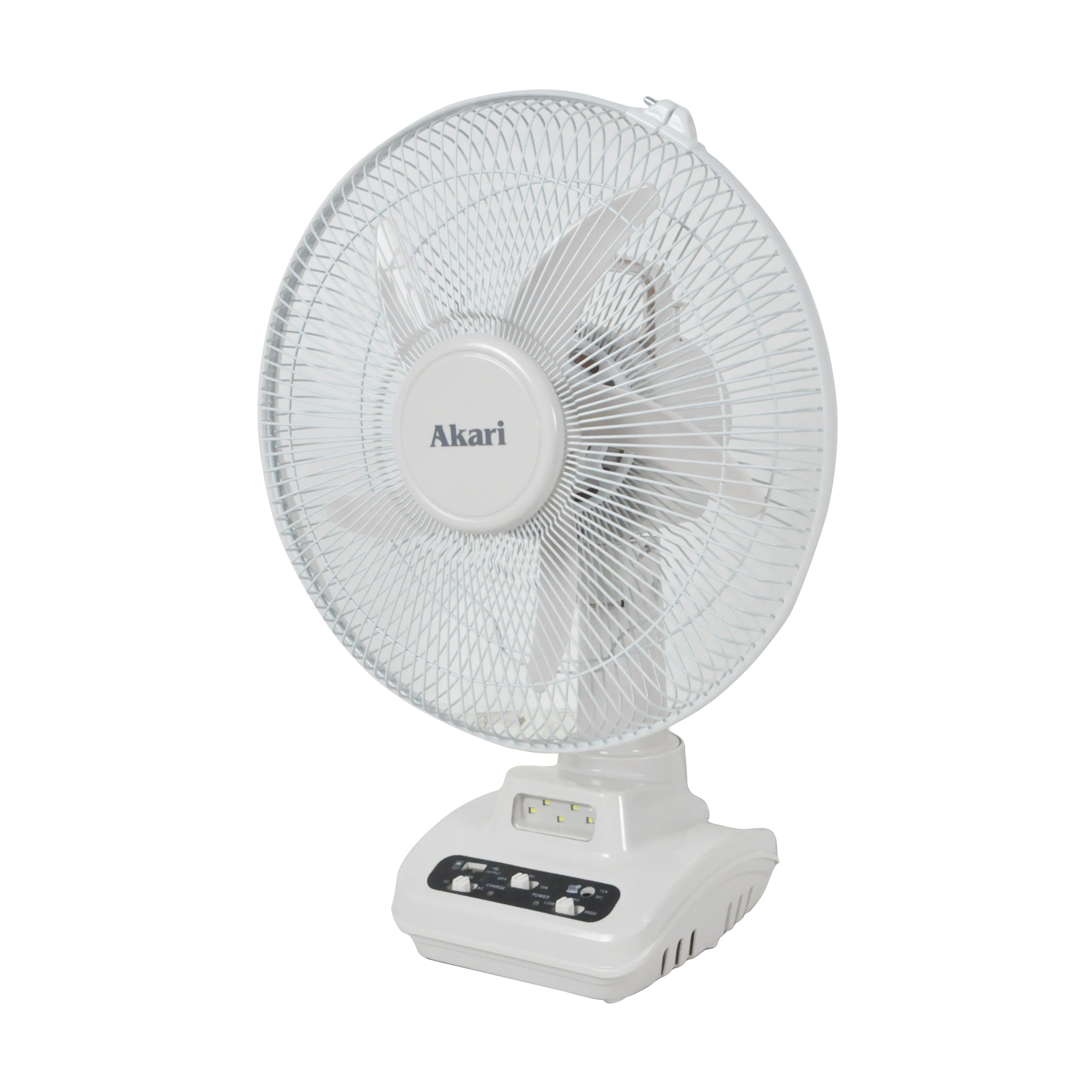 AKARI Original 12-inch Rechargeable Oscillating Fan Electric Fan with ...