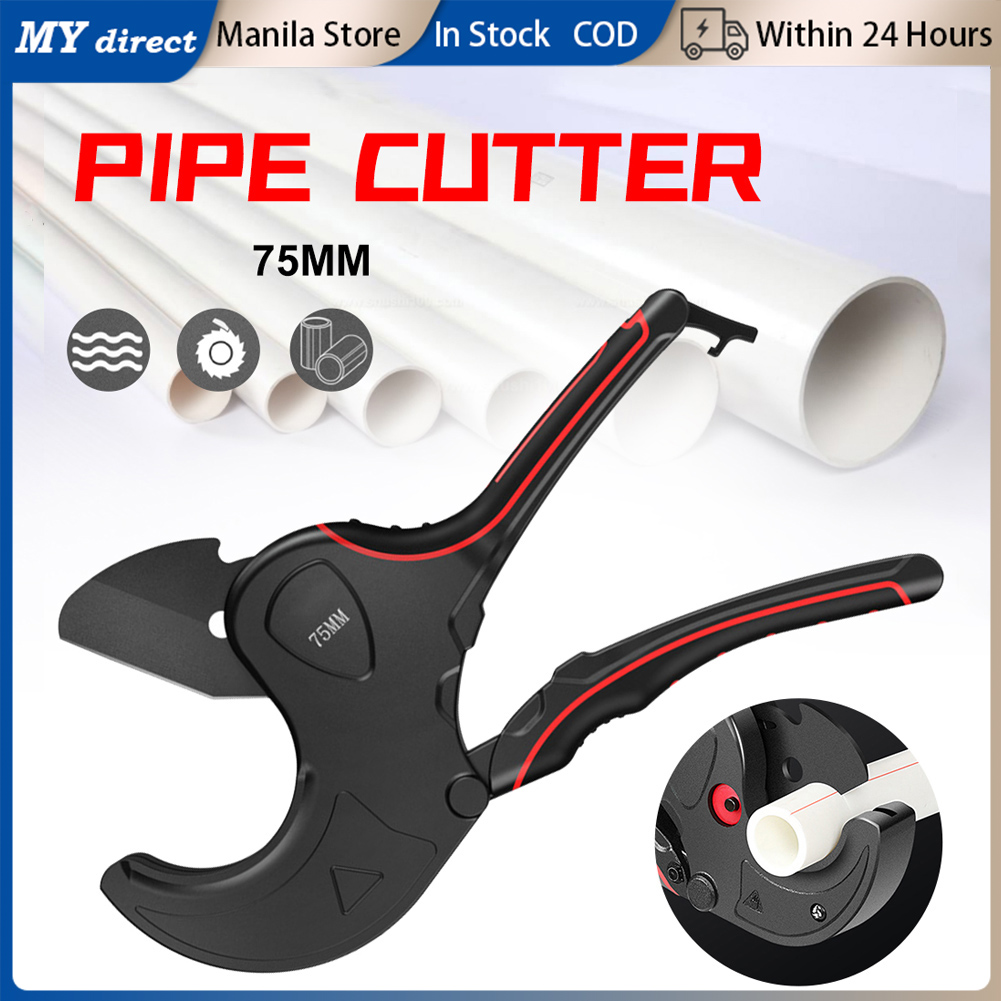 Pipe Tube Cutter Ratchet Pipe Scissors SK5 Blade 0-75mm PVC PU PP PE ...