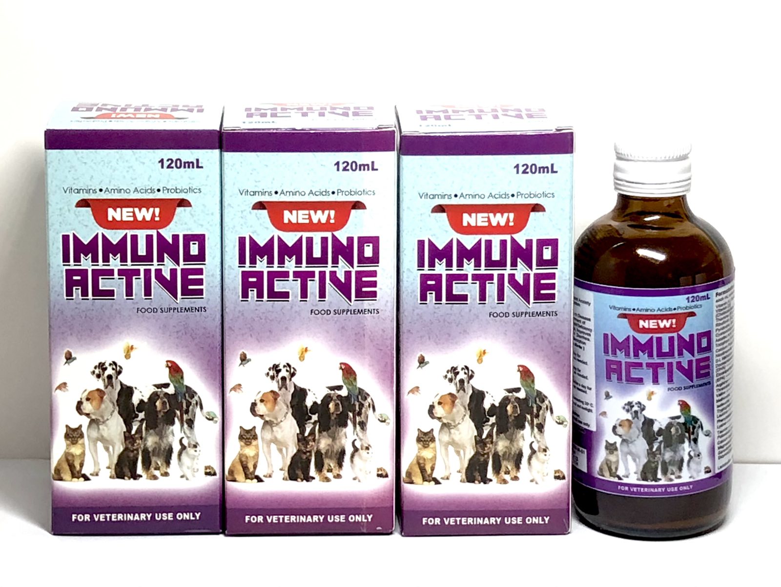 [CLR AGRIVET] 3 BOX New immuno active / food supplements for pets ...
