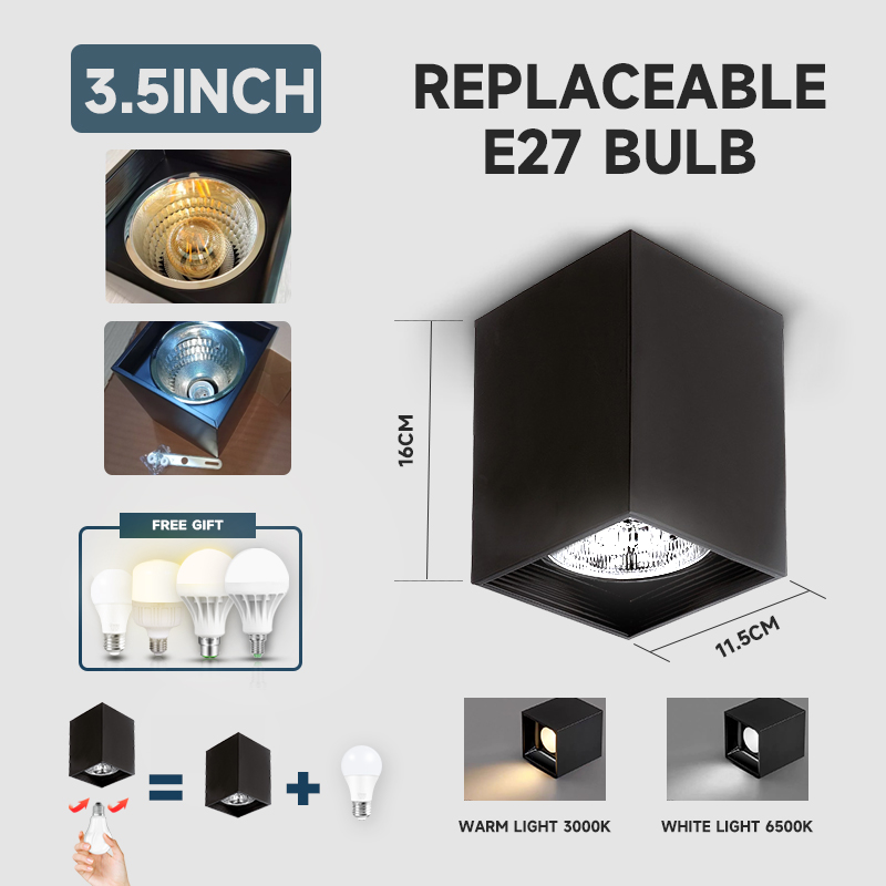 LED Downlight Ceiling Light Surface Mounted Pin Lights E27 Light Bulb ...