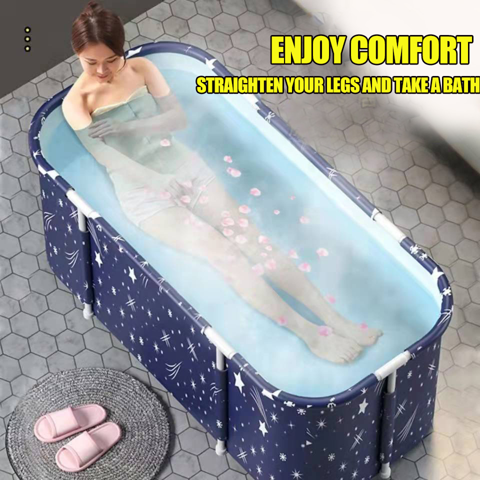 1.2 M Large Portable Bathtub 2 Adults New Folding Bath Bucket Six-Layer ...