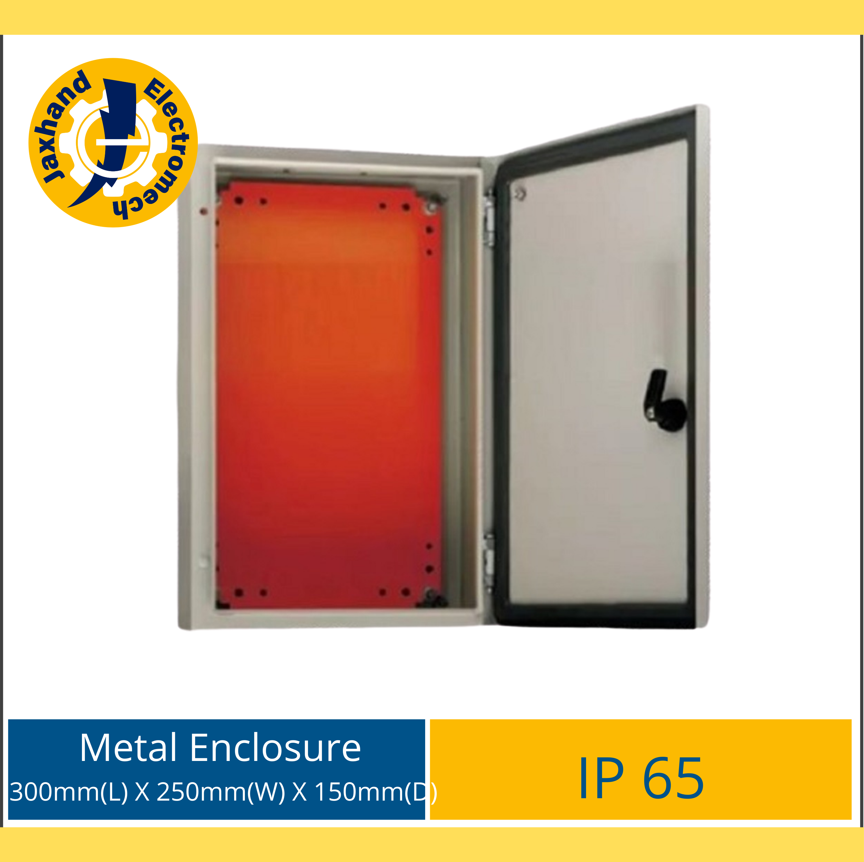 Metal Enclosure 300mm(L) X 250mm(W) X 150mm(D), IP65 (10" X 12" X 6 ...