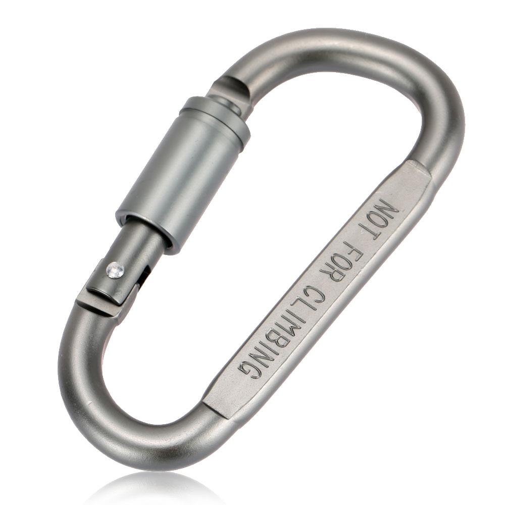 Lixada Aluminum Alloy D-ring Locking Carabiner Screw Lock Hanging Hook ...