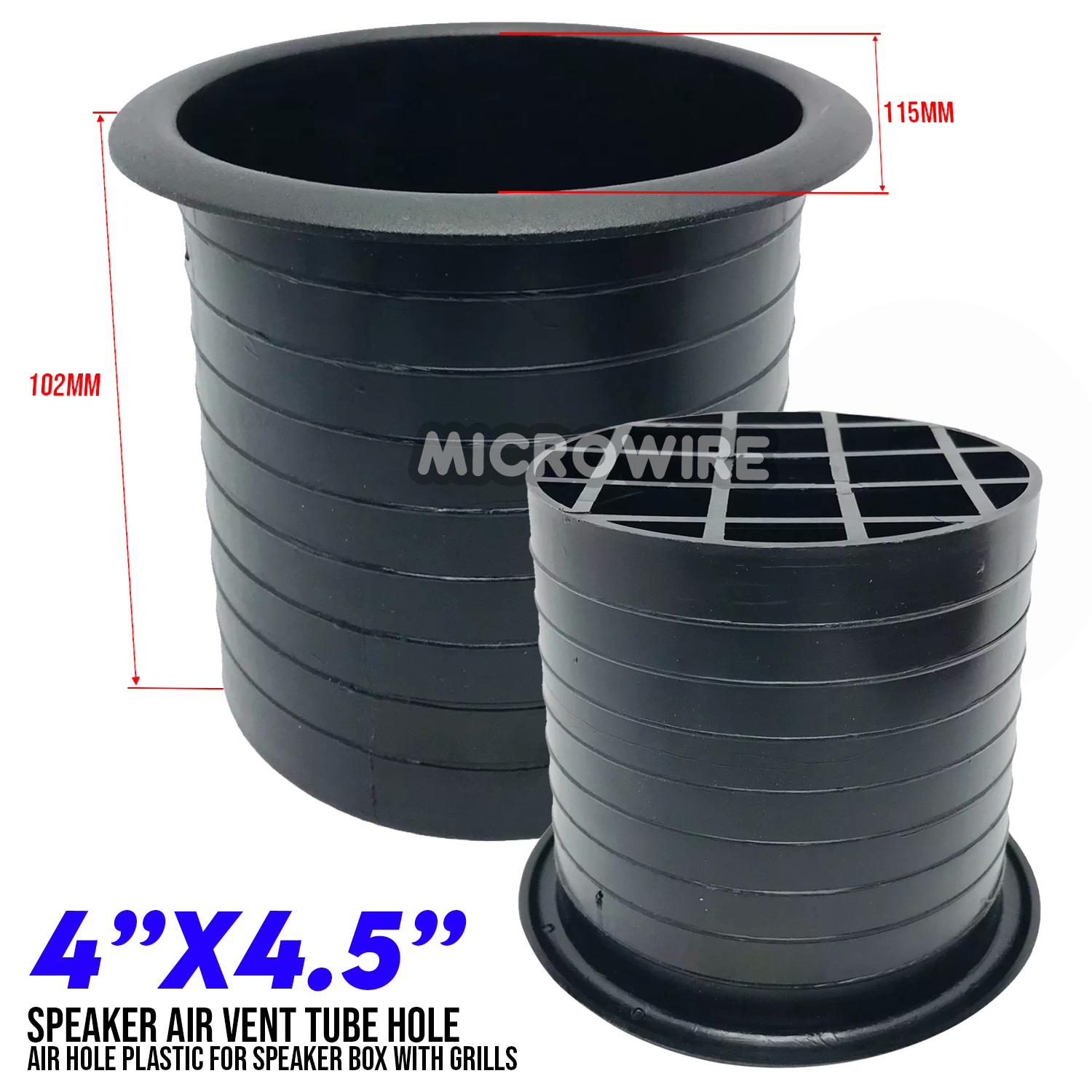 Speaker Air Vent Tube Hole Air Hole Plastic For Speaker Box With Grills ...