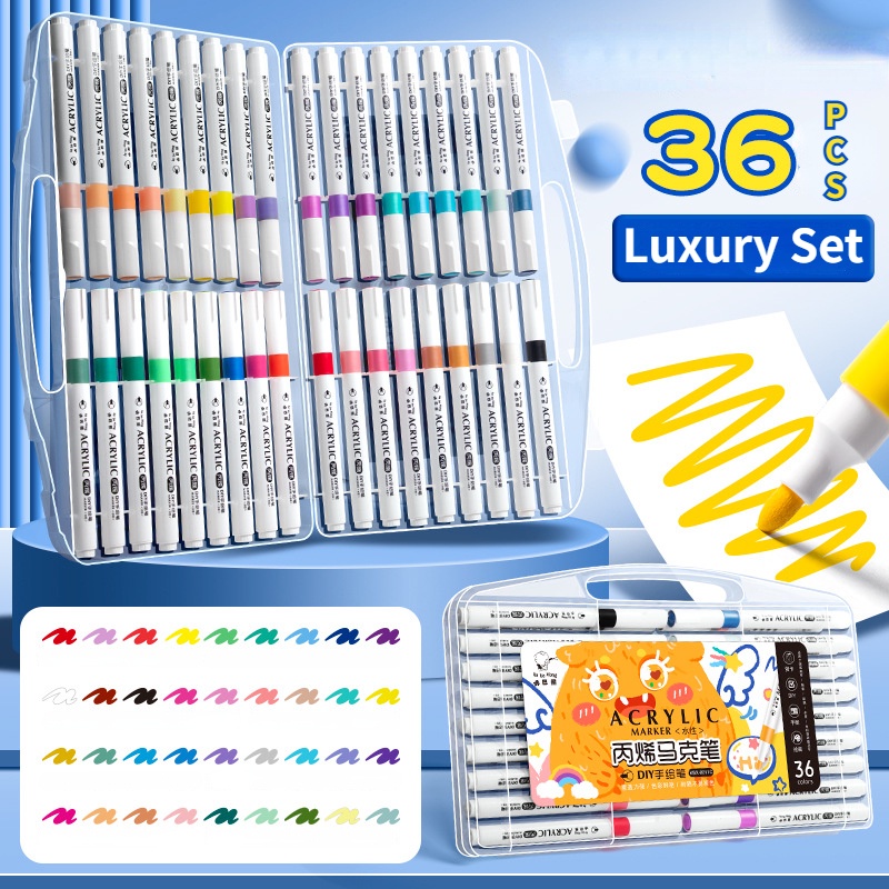 Marker Set Color Marker Set Acrylic Paint Marker Pen 12/24/36 Colors ...