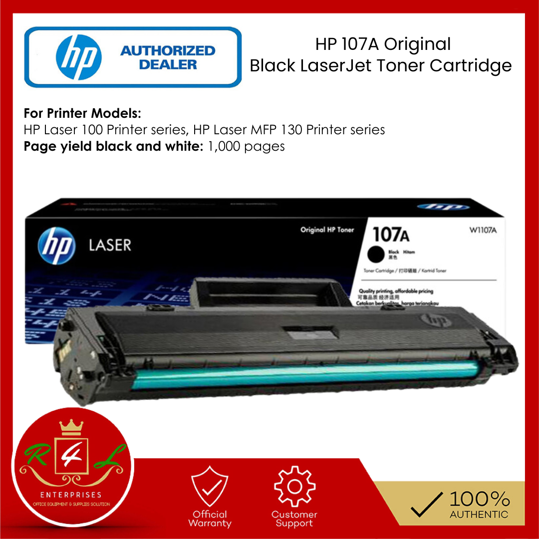HP 107a Black Original Laser Toner Cartridge (W1107a) | Lazada PH