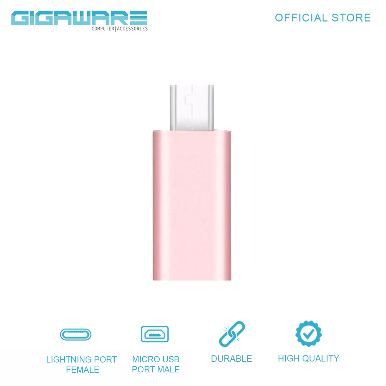 Gigaware Lightning Female to Micro USB Male Adapter | Lazada PH