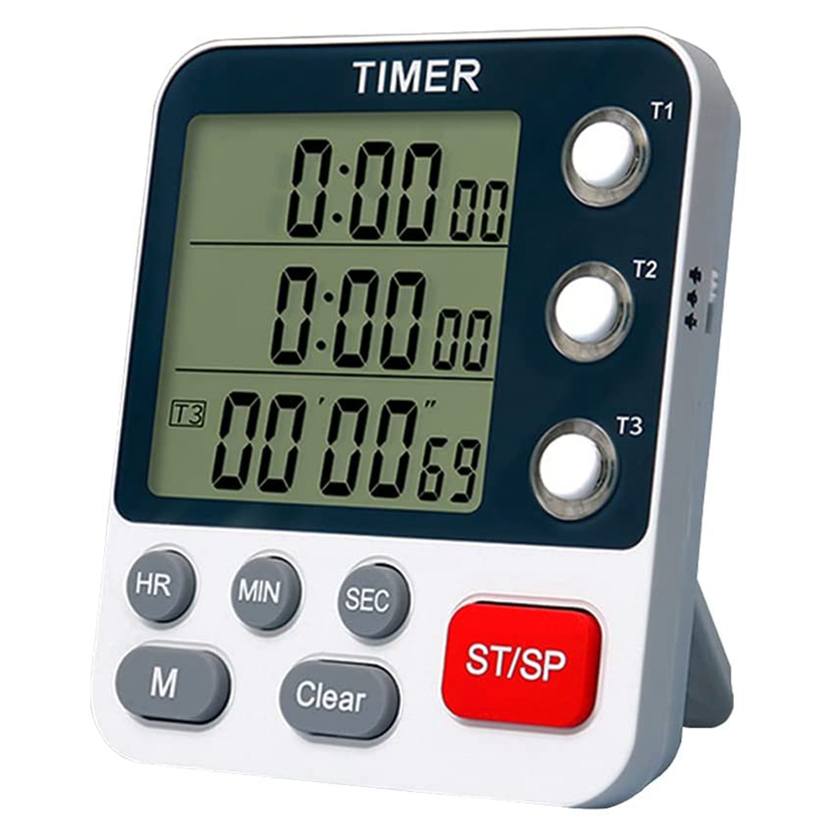 Digital Dual Kitchen Timer,3 Channels Count UP/Down Timer,Cooking Timer ...