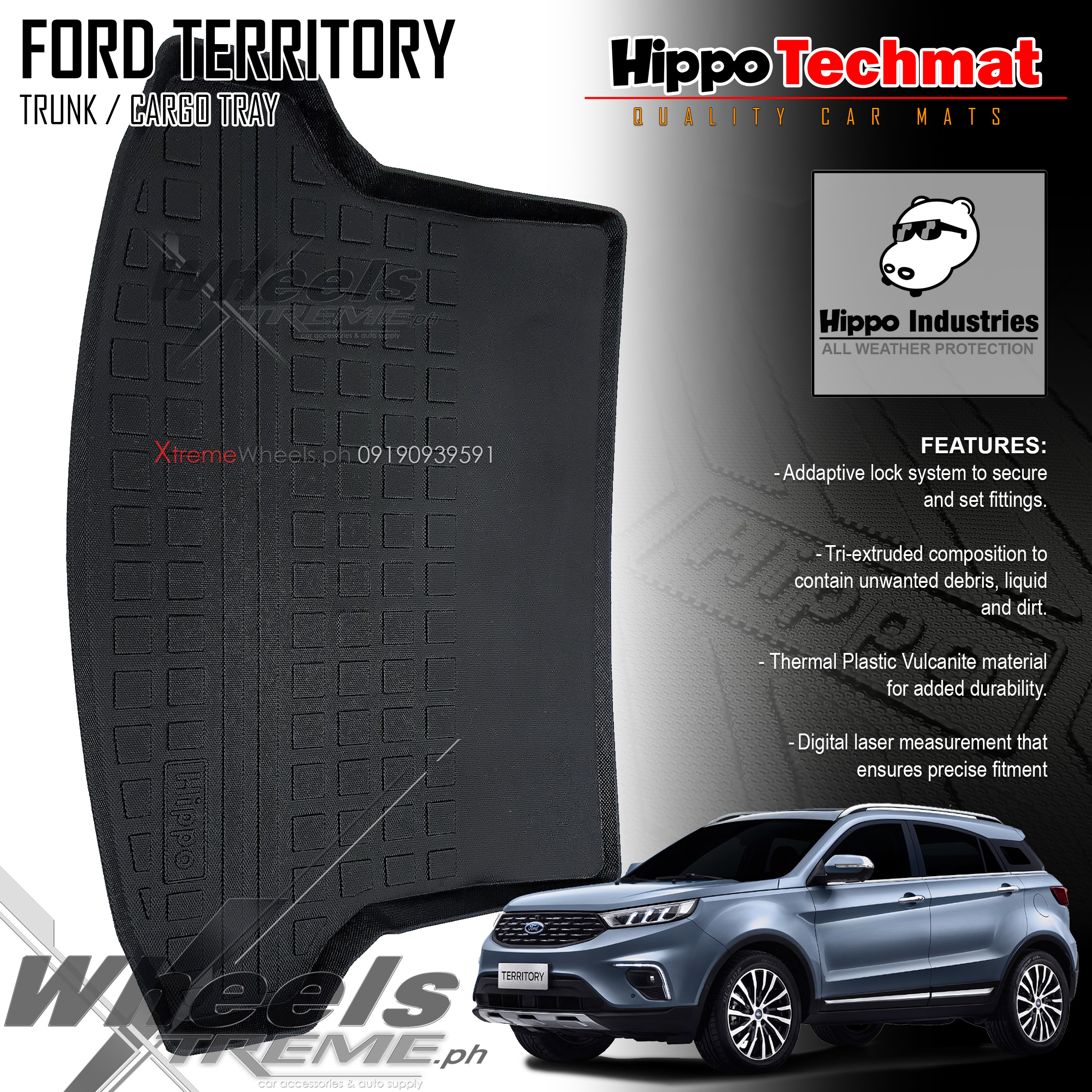 Ford TERRITORY 2021-2022 Cargo Trunk Tray Only Hippo Deep Dish Cargo ...