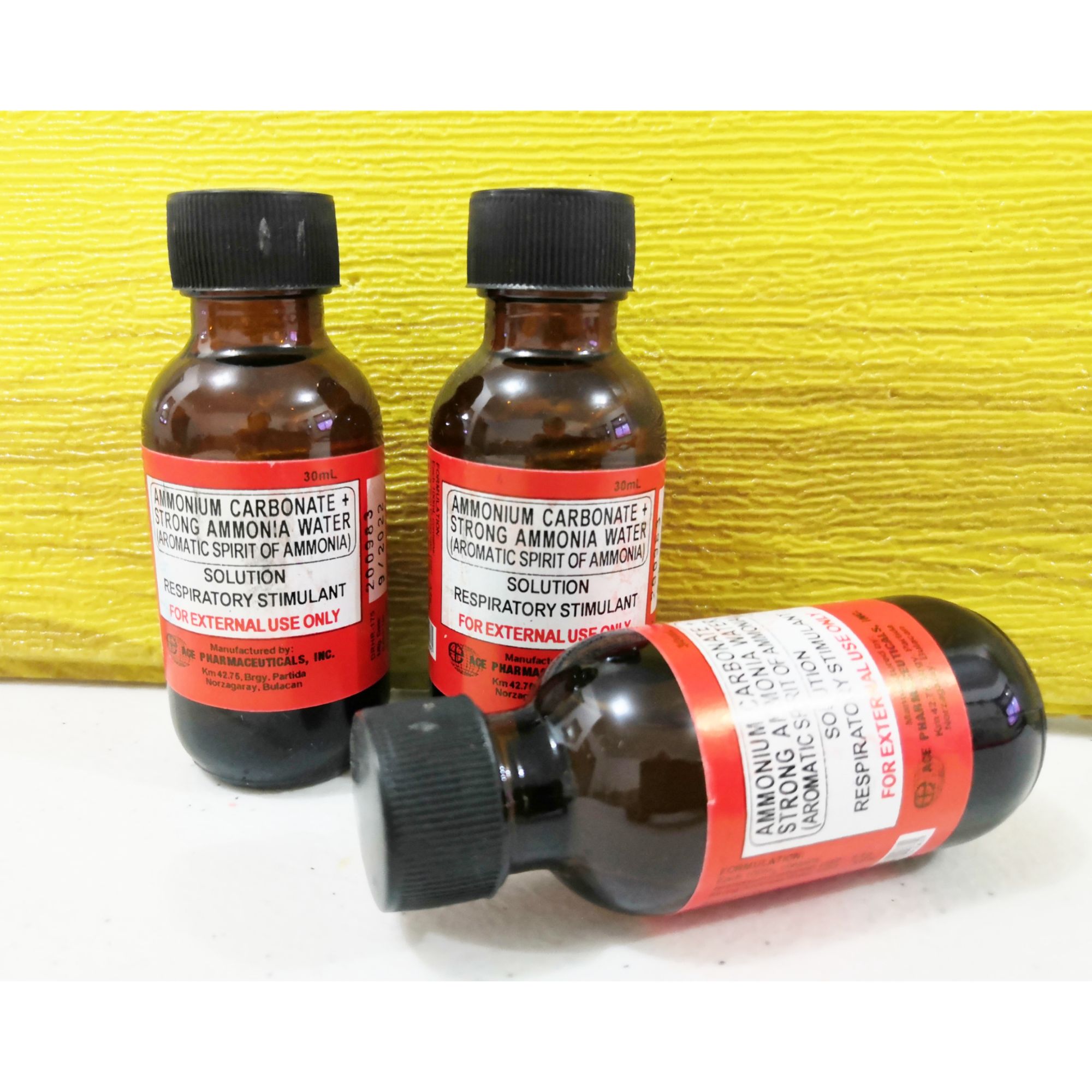 Ammonium Carbonate + Strong Ammonia Water (Aromatic Spirit of Ammonia ...