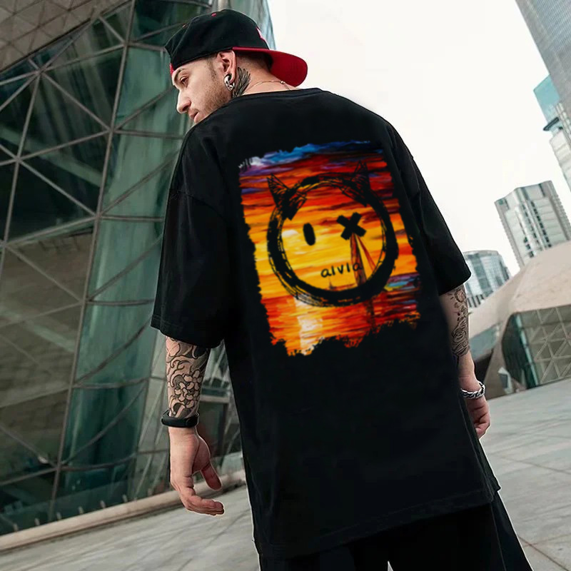 NewWestern Black t shirt for men Oversized t shirt Highmind clothes ...