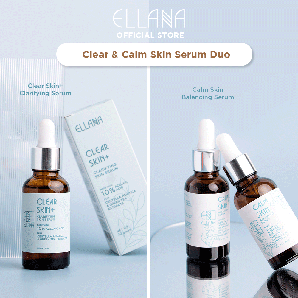ELLANA Clear & Calm Skin Serum Duo | Clear Skin+ Clarifying Serum ...