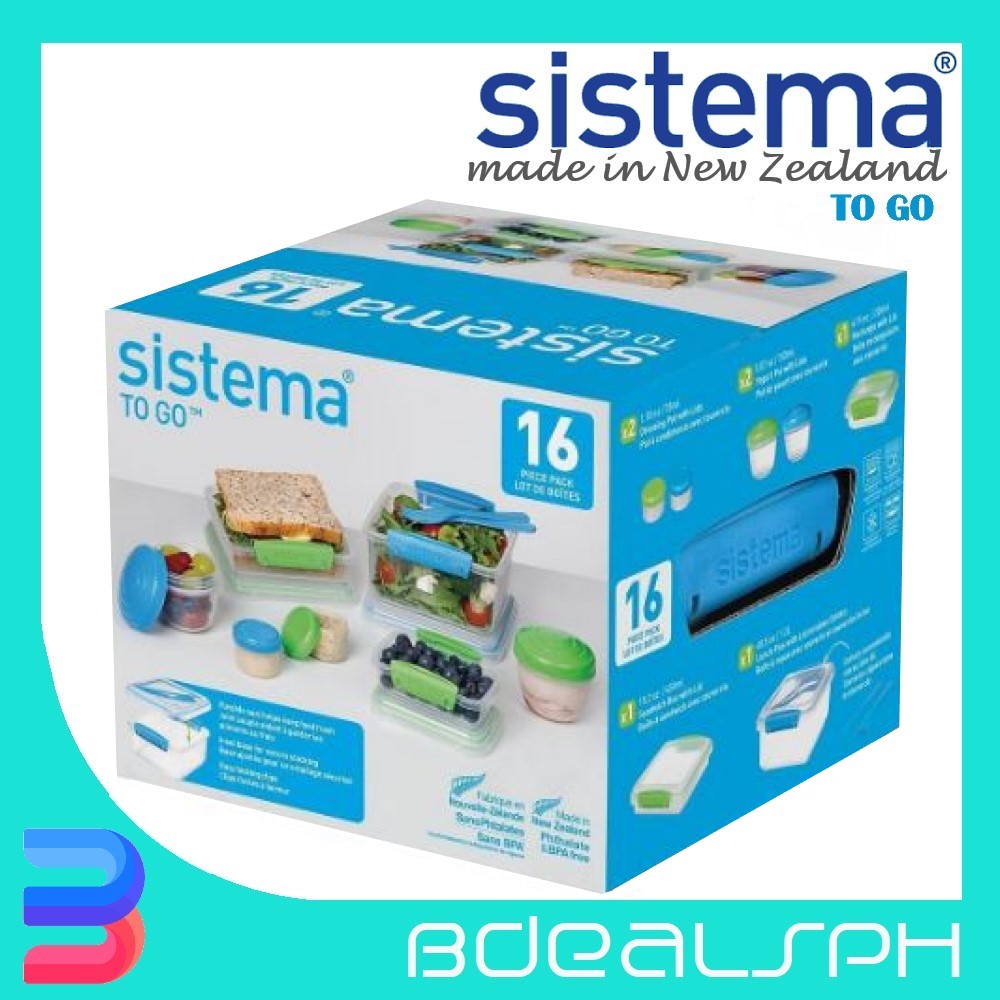 Sistema 16 Pieces To Go Meal Container Set | Lazada PH