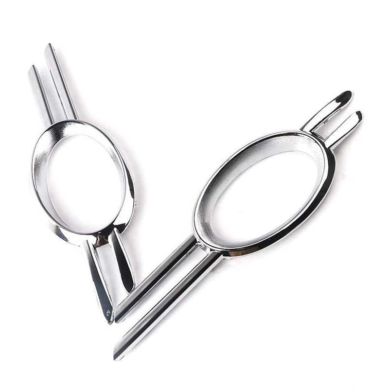 Car Front Fog Light Grill Chrome Trim Cover Set for Mercedes-Benz E ...