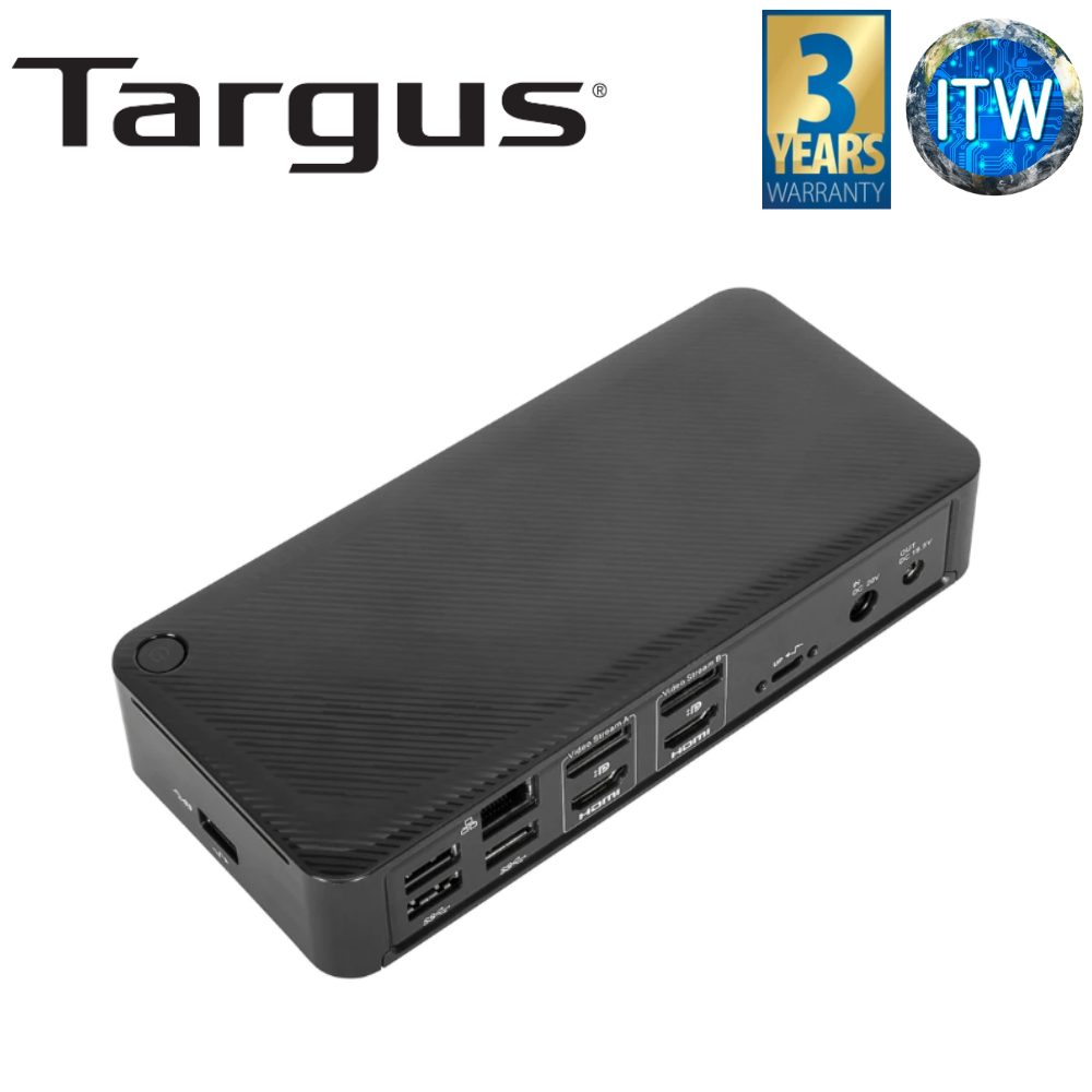 Targus DOCK182USZ Black USB-C Universal DV4K Docking Station w/ Power ...