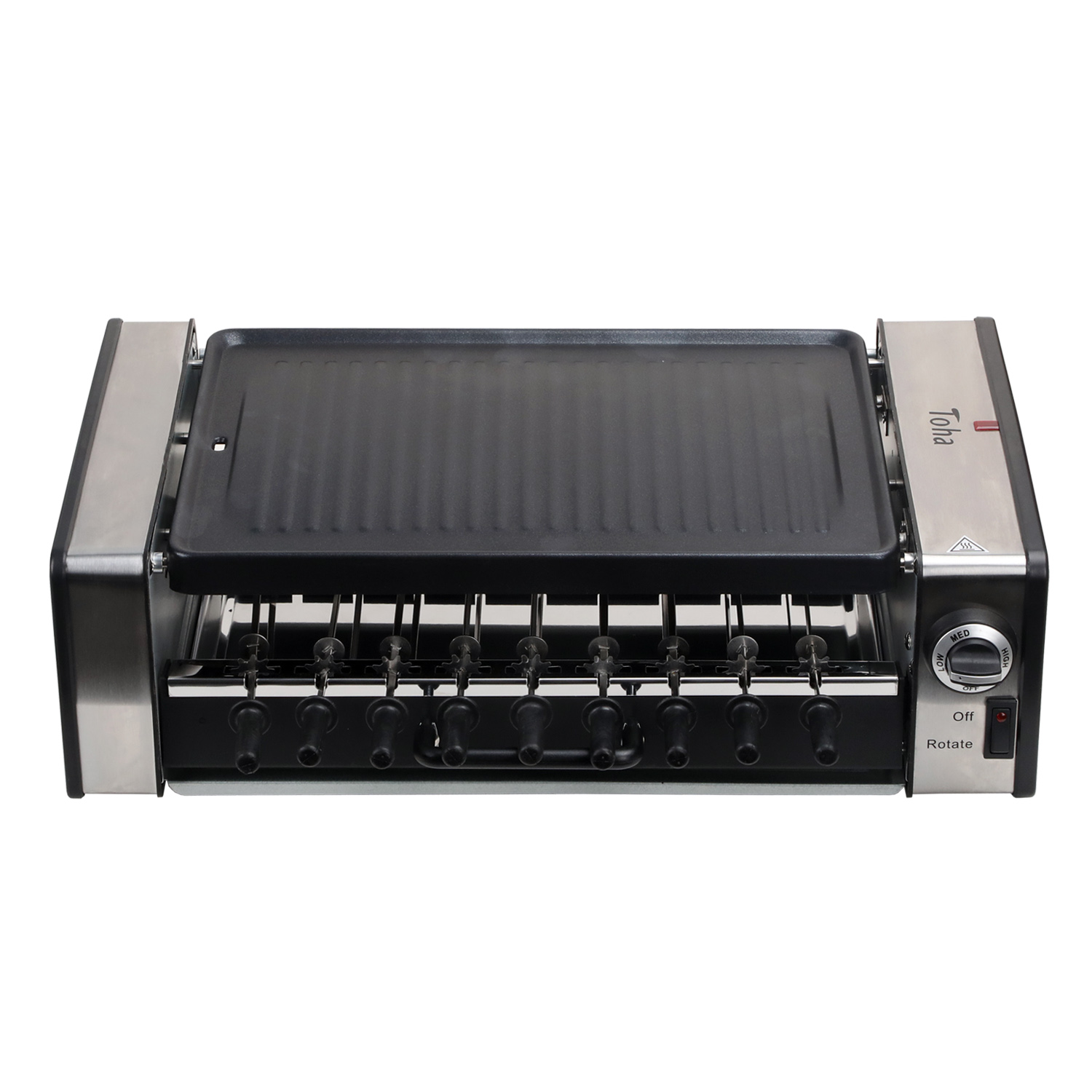 Multi-purpose Kabob Electric Grill Toha 9 Skewers Reversible Stamped ...