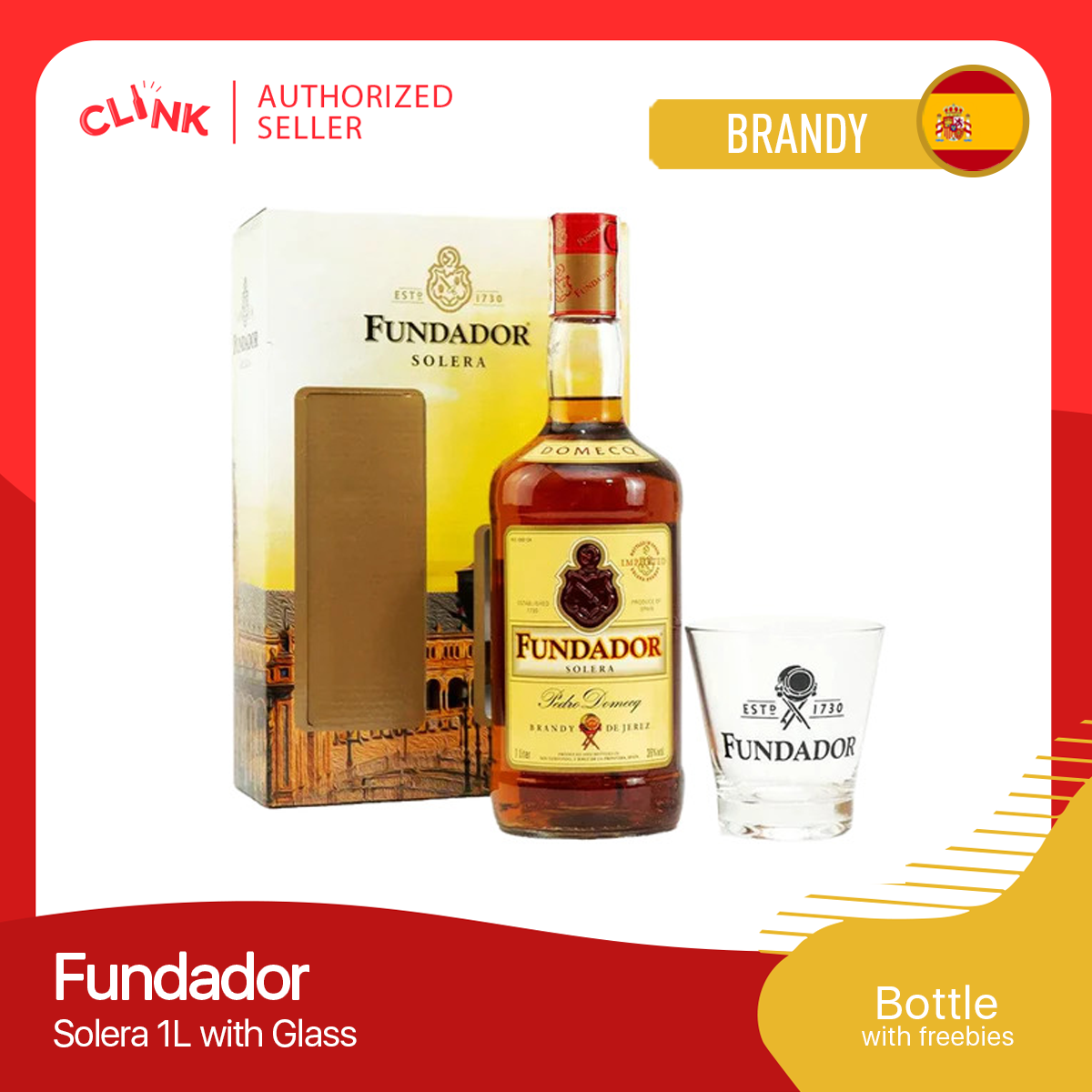 Fundador Solera 1L with Glass | Lazada PH
