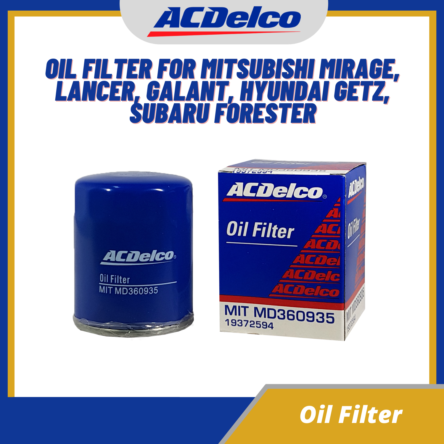 ACDelco Oil Filter for Mitsubishi (C-415) Mirage G4 2012-2016 ...