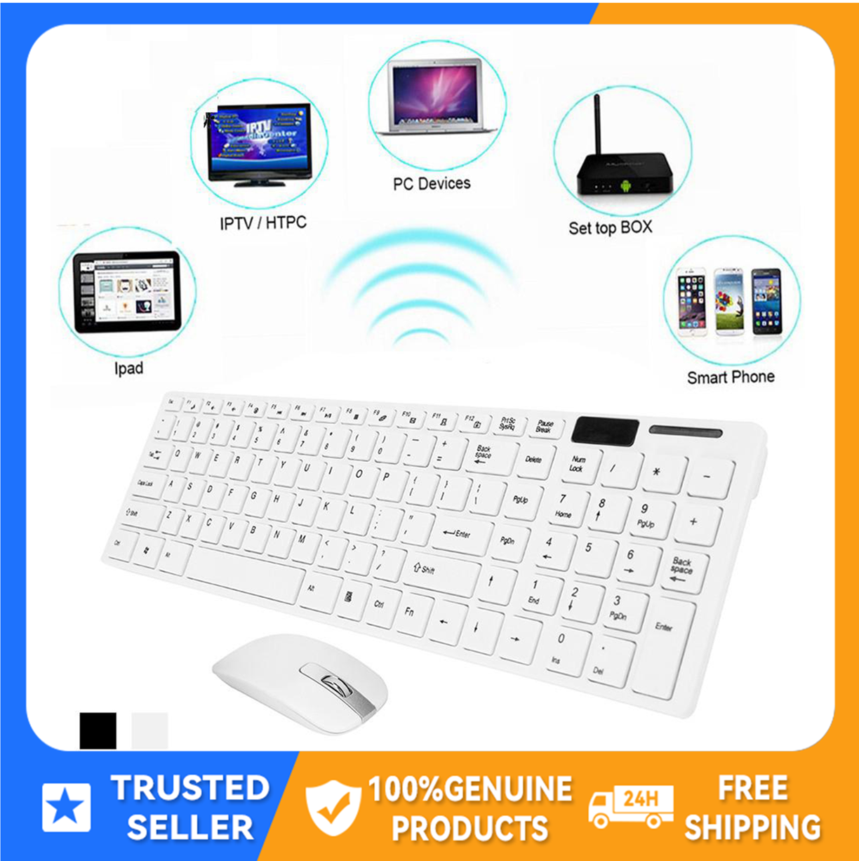 Supermax JK-06 Ultra Slim Wireless 2.4G Keyboard and Mouse Set with USB ...
