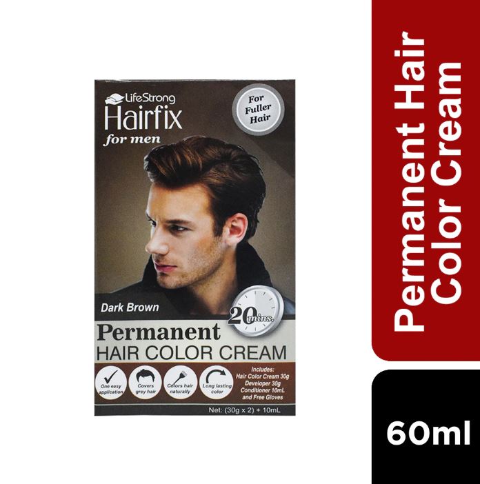 HAIRFIX Dark Brown Hair Color Cream for Men 60ml | Lazada PH
