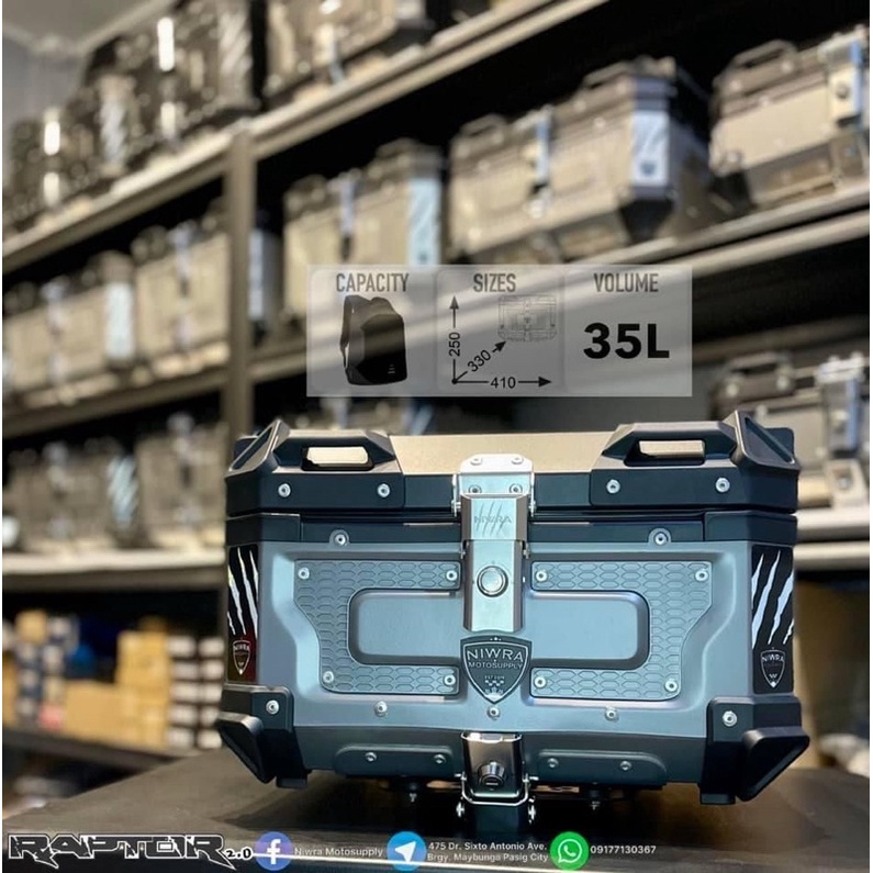 Raptor Edition Niwra Alloy Topbox 35 Liters | Lazada PH