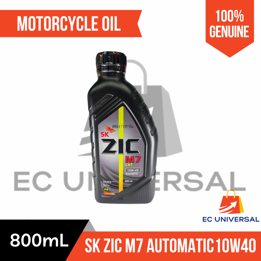 SK ZIC M7 Automatic 10W40 Motorcycle Oil (800ml) Milliliter Piece | EC Universal | Lazada PH