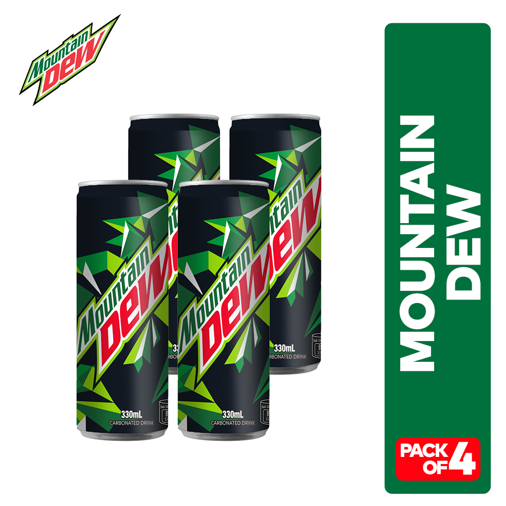 Mountain Dew Drink 320ml in Can - Bundle of 4 | Lazada PH