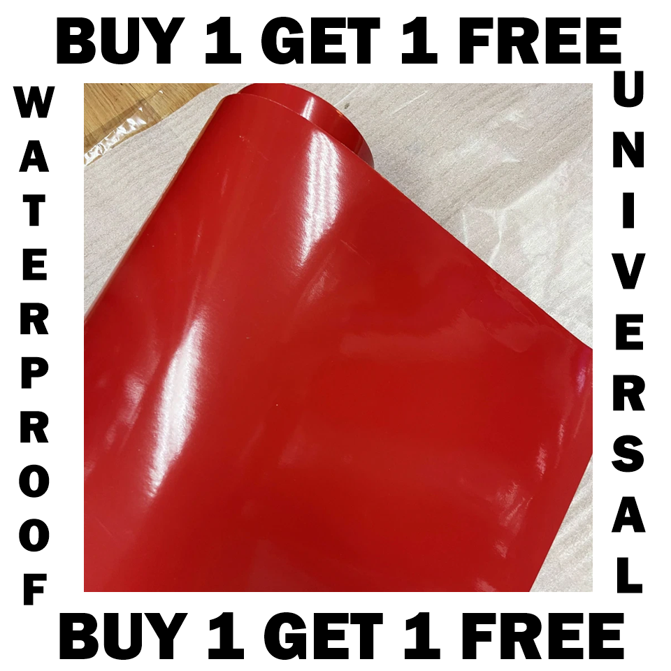 glossy red sticker buy 1 get 1 free motorcycle car motor stickers wrap ...