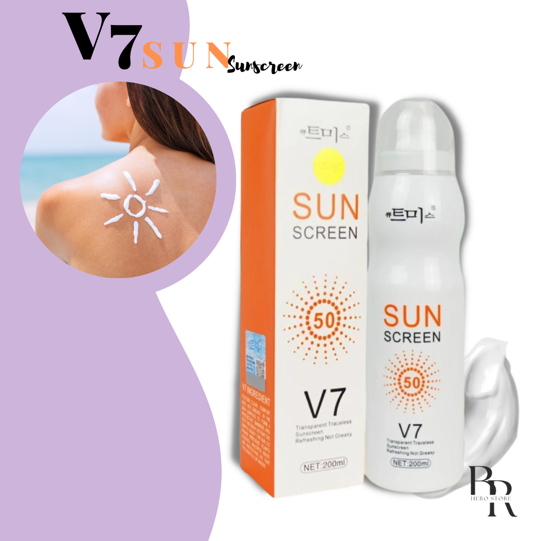 Instant Whitening SUN SCREEN SPRAY V7 200ML SPF 50+ (for face & body ...