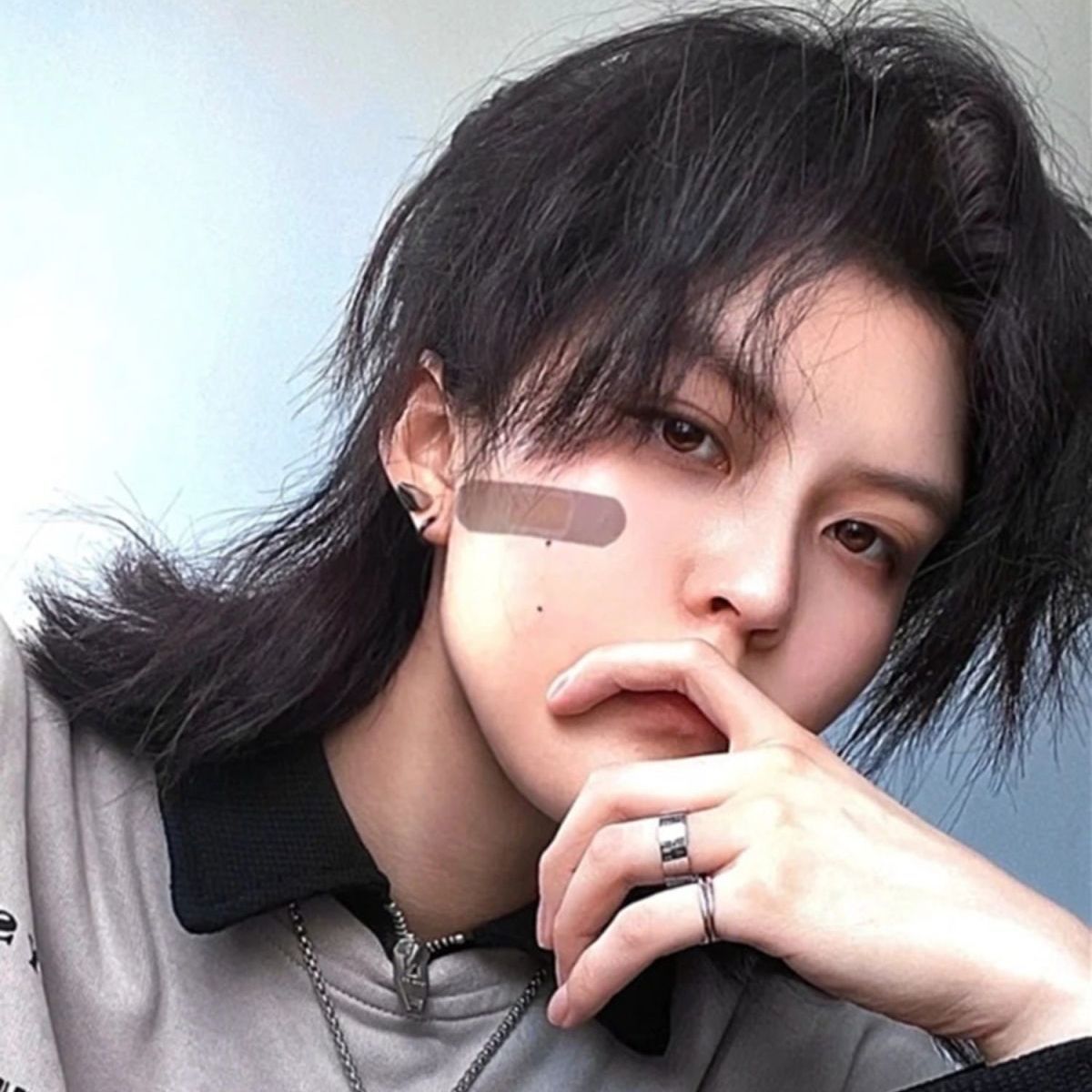 Wolf tail mullet head unisex wig net red same style Japanese samurai ...