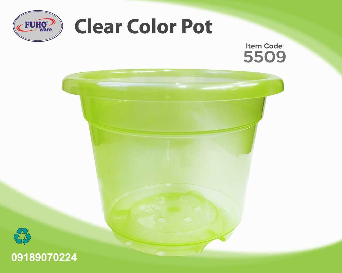 FUHO Clear Color Pot no plate 9 inches 1 pc. (5509 flower pot, paso for ...