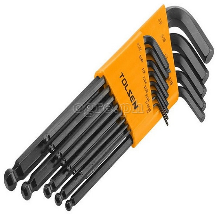 Tolsen 20090 13pcs Long Arm Ball Point Hex Key Set (Inch) | Lazada PH