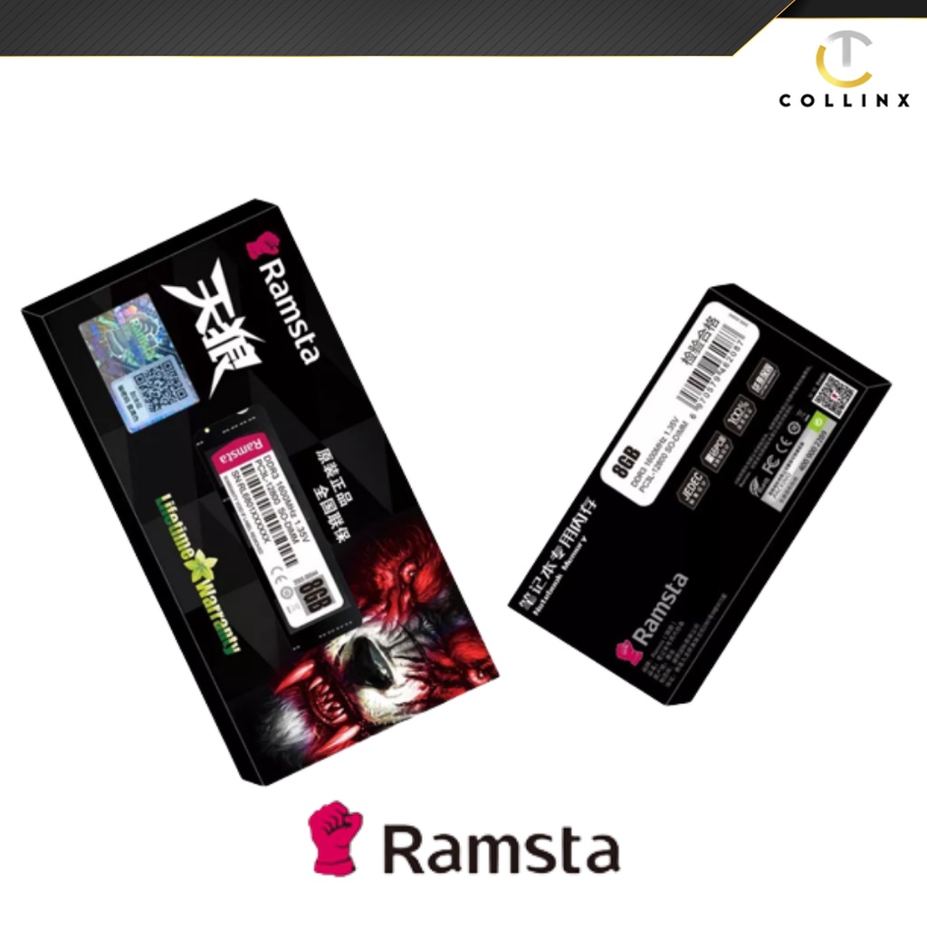 8GB DDR3 1600MHz Ramsta SODIMM | AMD and Intel Laptop RAM | High ...