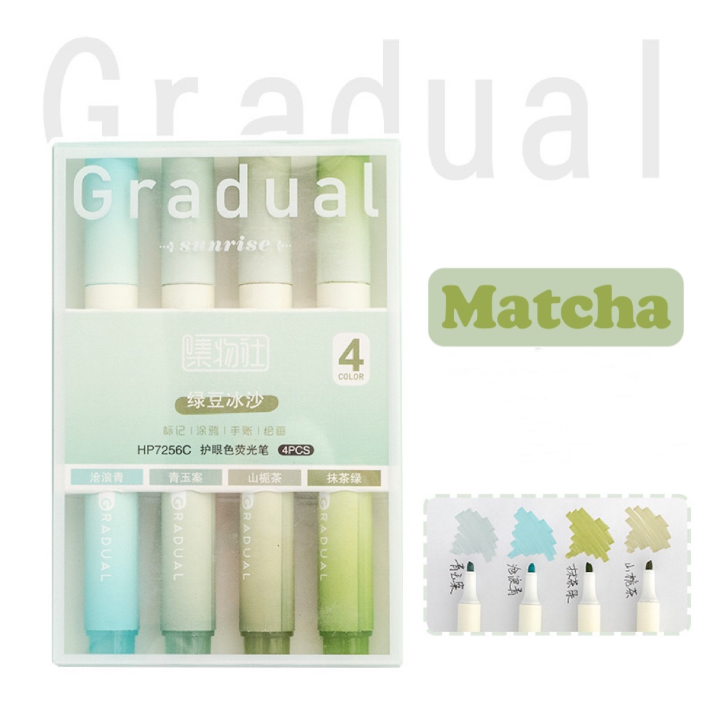 4in1 Gradual Gradient Colored Highlighter Pastel Macaroon Warm ...