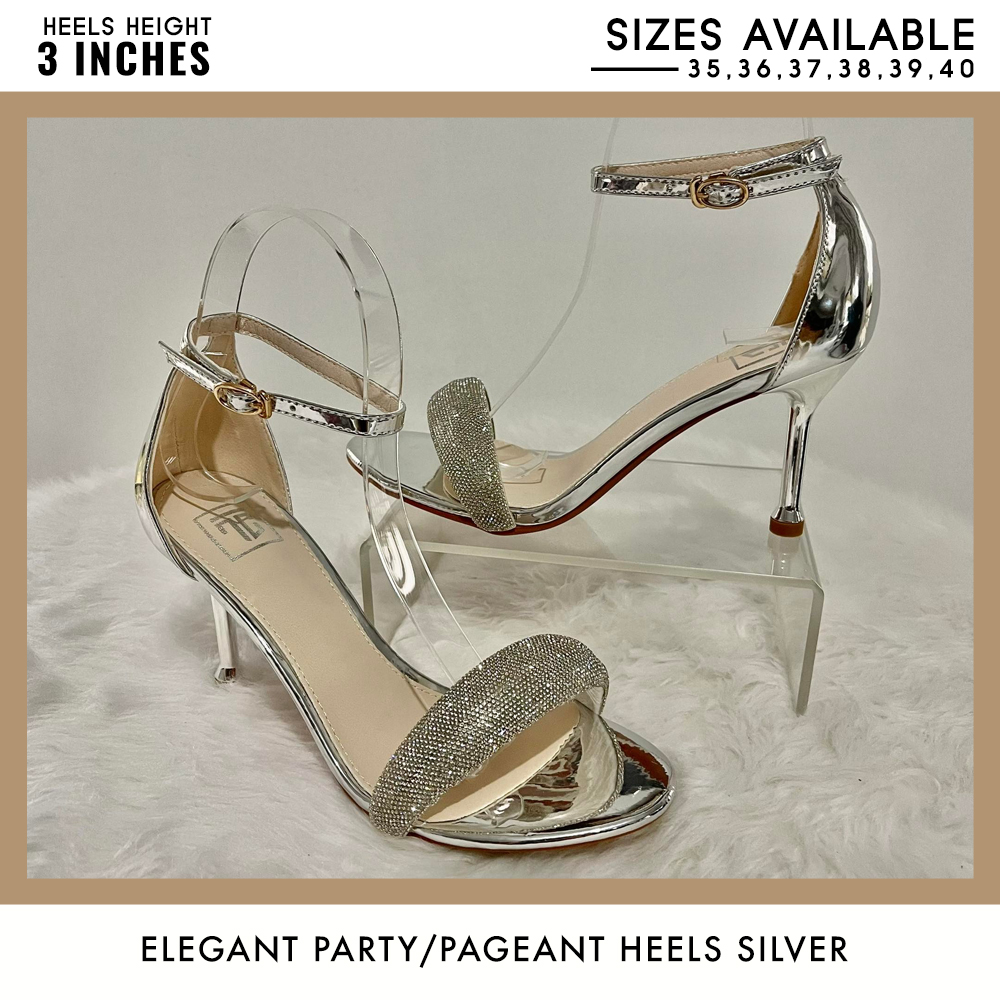 Inch Silver Pageant Shoes