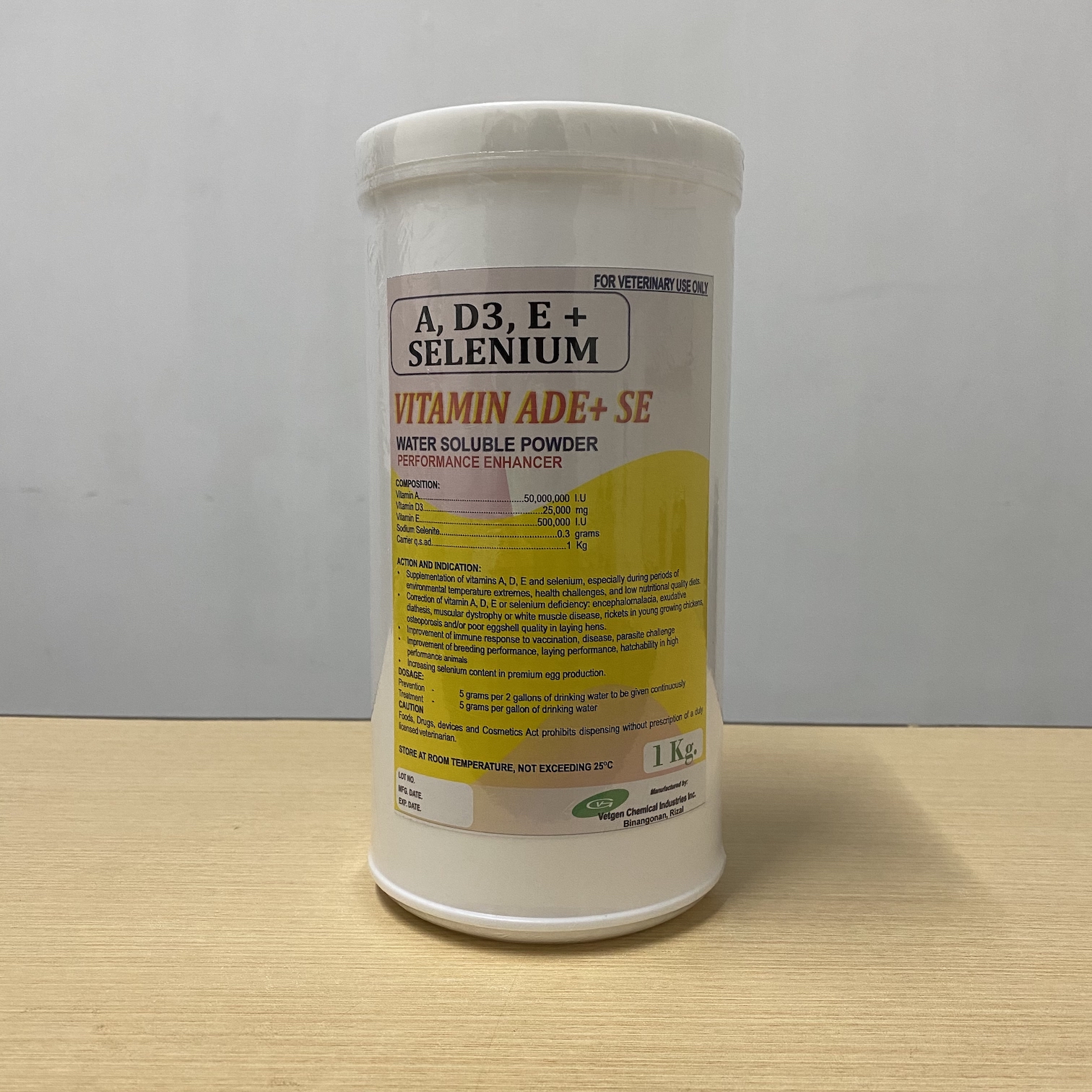 VITAMIN ADE+SELENIUM SOLUBLE POWDER FOR ANIMALS VETGEN 1KG | Lazada PH