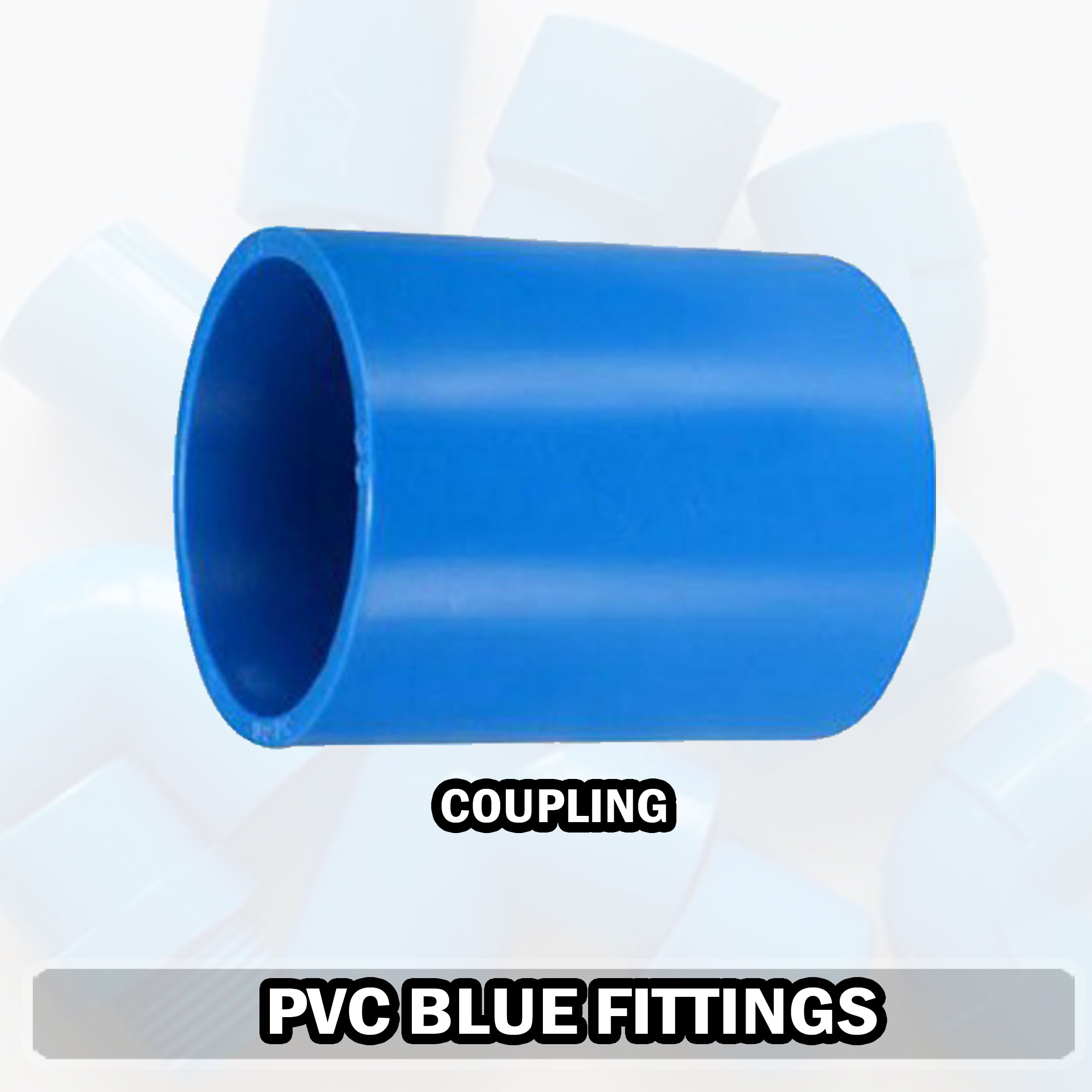 PVC Blue Pipe Fittings PLAIN Tee, Cap, Male & Female Adapter, Elbow ...
