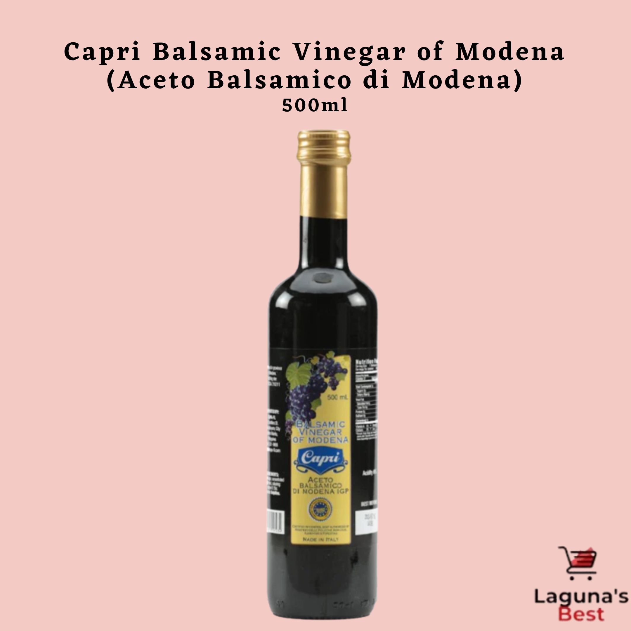 Capri Balsamic Vinegar of Modena (Aceto Balsamico di Modena) 500ml ...
