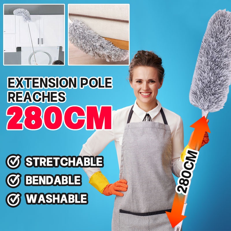 Handheld Retractable Feather Duster Microfiber dust remover Detachable ...