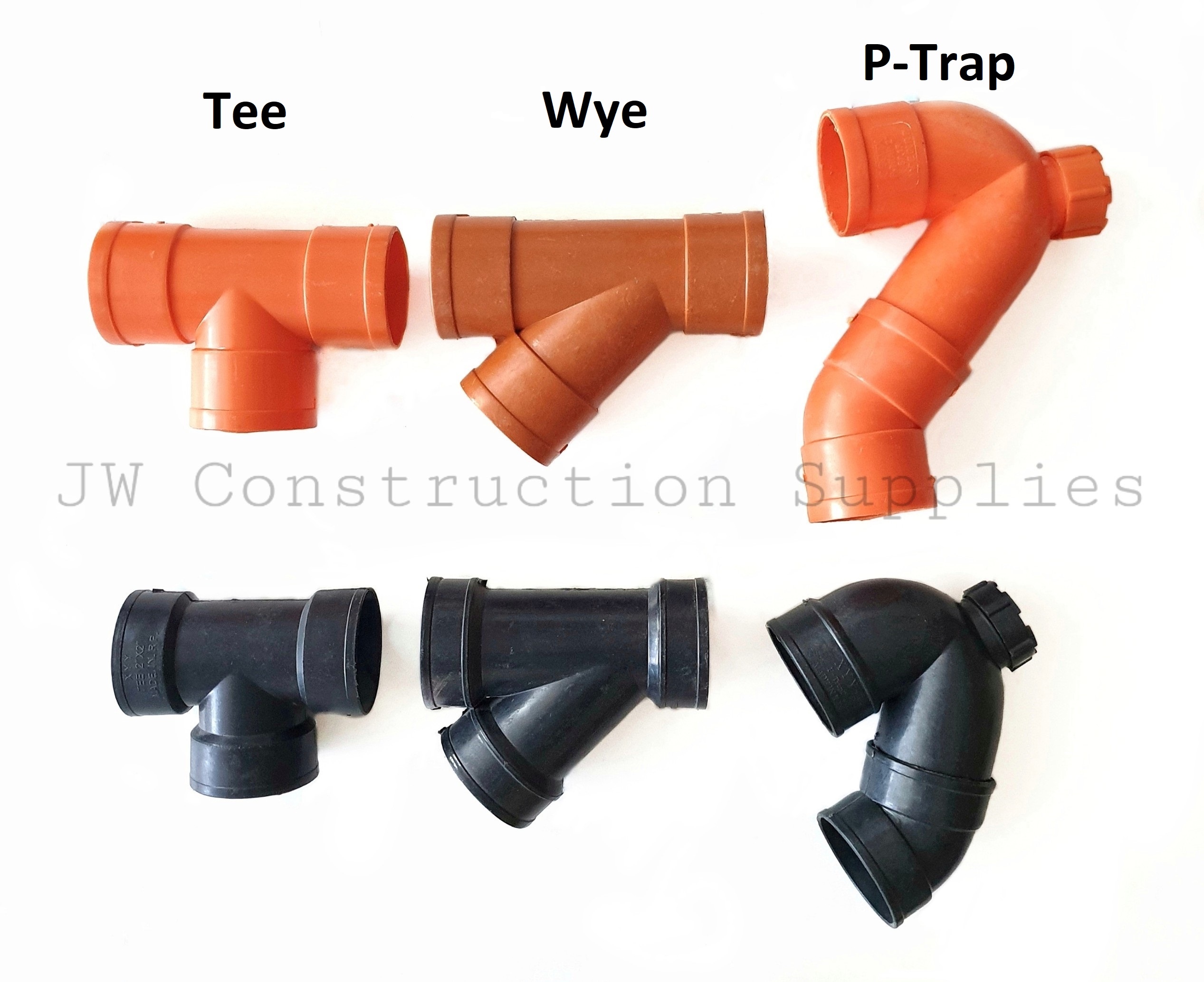 PVC Tee/ Wye/ P-Trap (Orange, Black) | Lazada PH