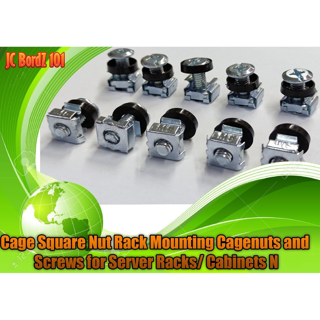 DATA SERVER RACK CAGE NUTS /9U 2Post Desk Rack/ Cage Square Nut (Cage ...
