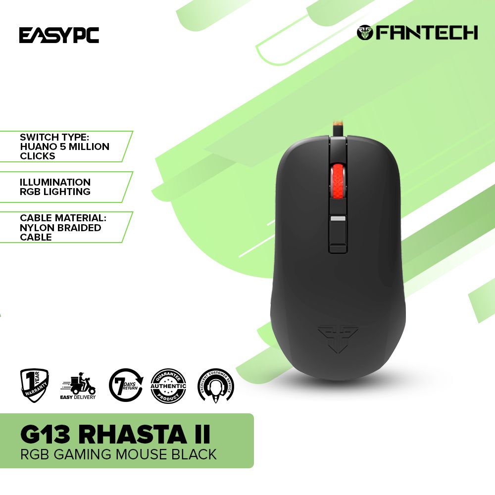 EasyPC | Fantech G13 Rhasta II / G10 Rhasta RGB Gaming Mouse Black ...
