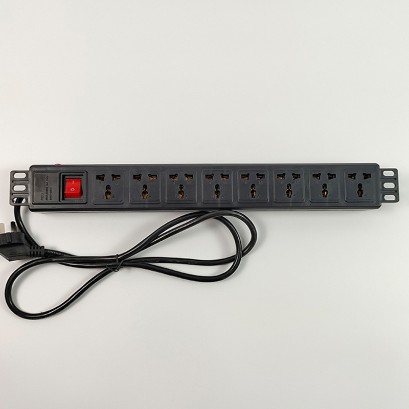 8 Slots Universal 10A Rack Mount PDU Power Distribution Unit PDU Power ...