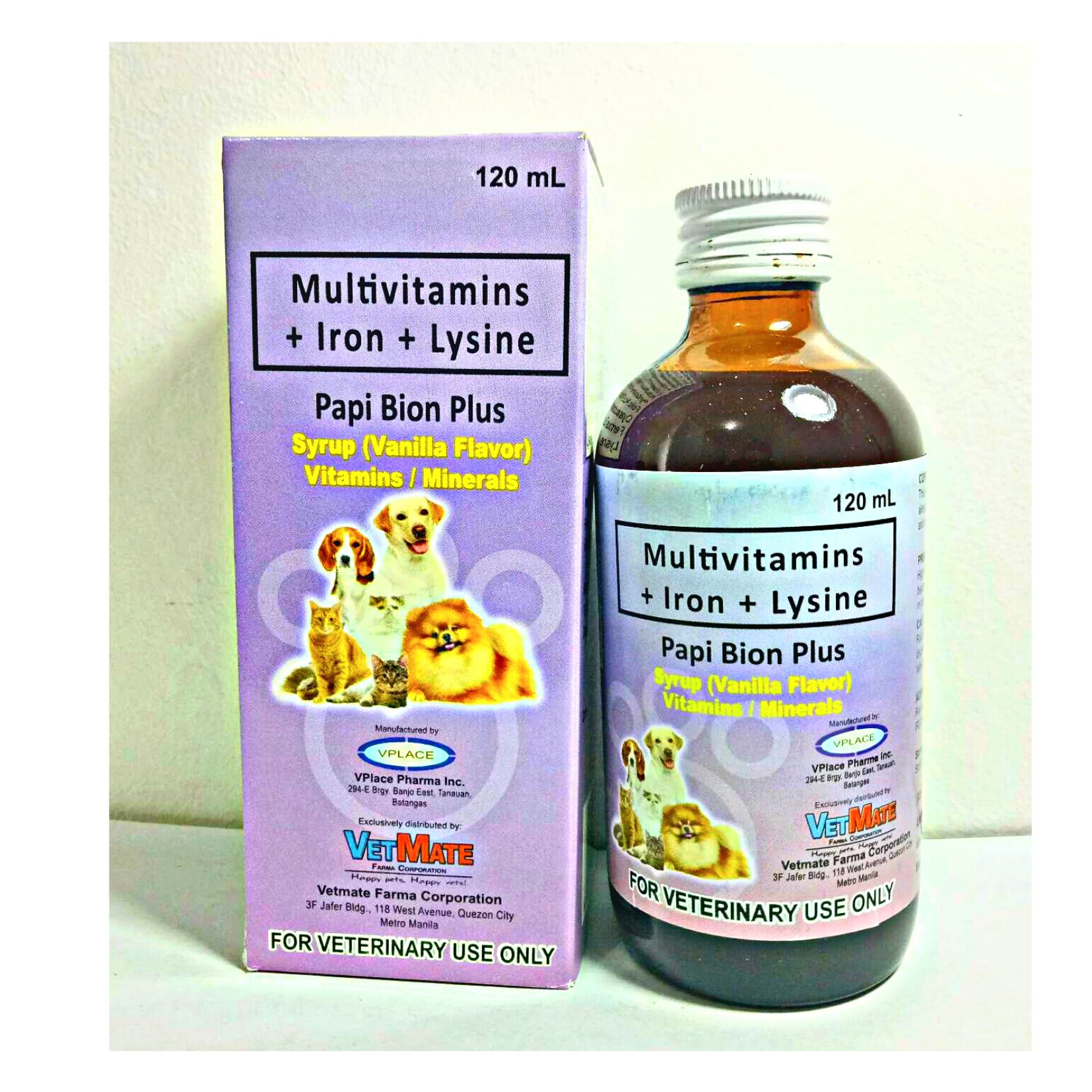 RCG AGRIVET 1pc PAPI BION PLUS (Multivitamins + Iron + Lysine) 120mL ...