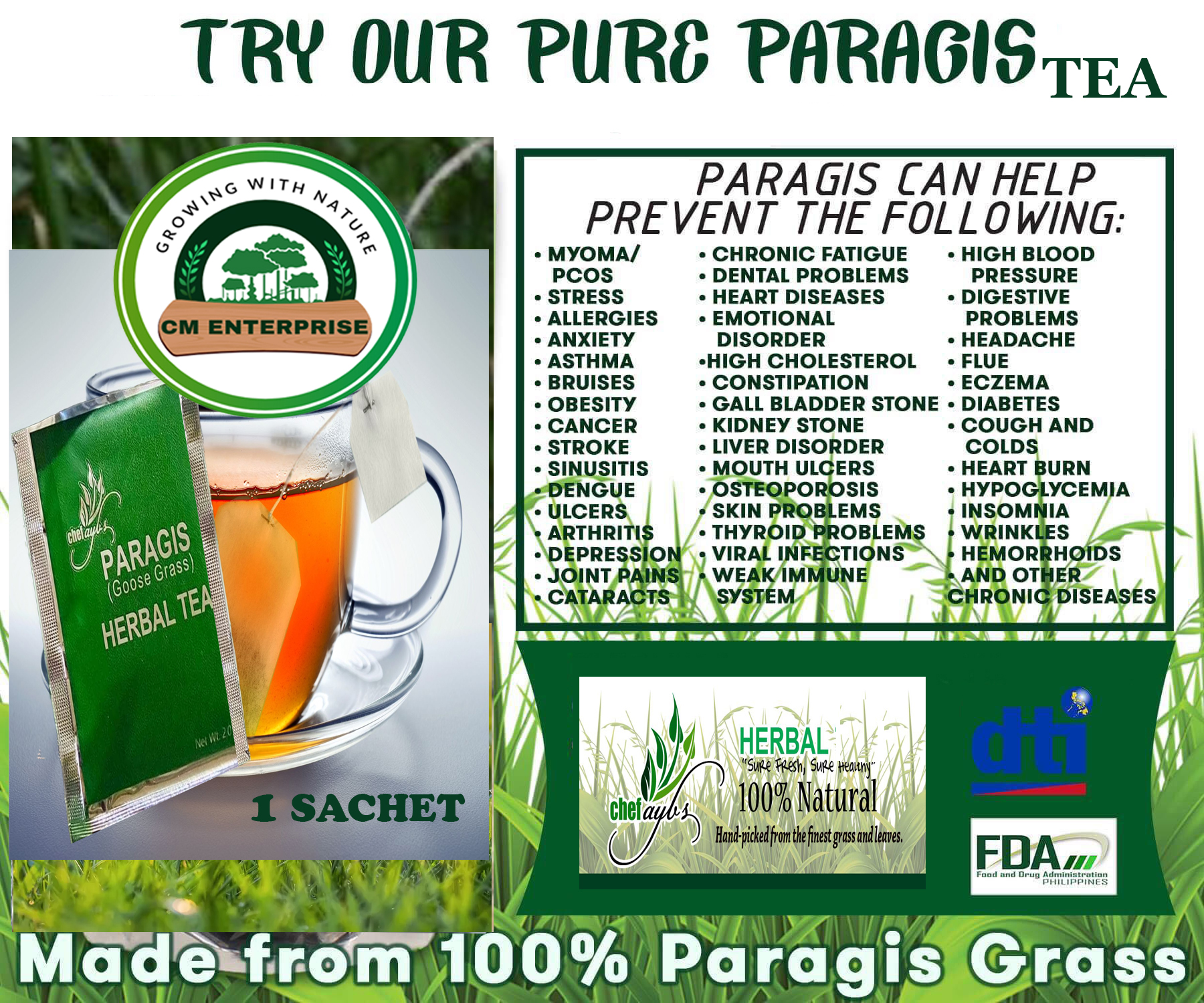Paragis Tea 1 Sachet by Chef Aybs | Lazada PH
