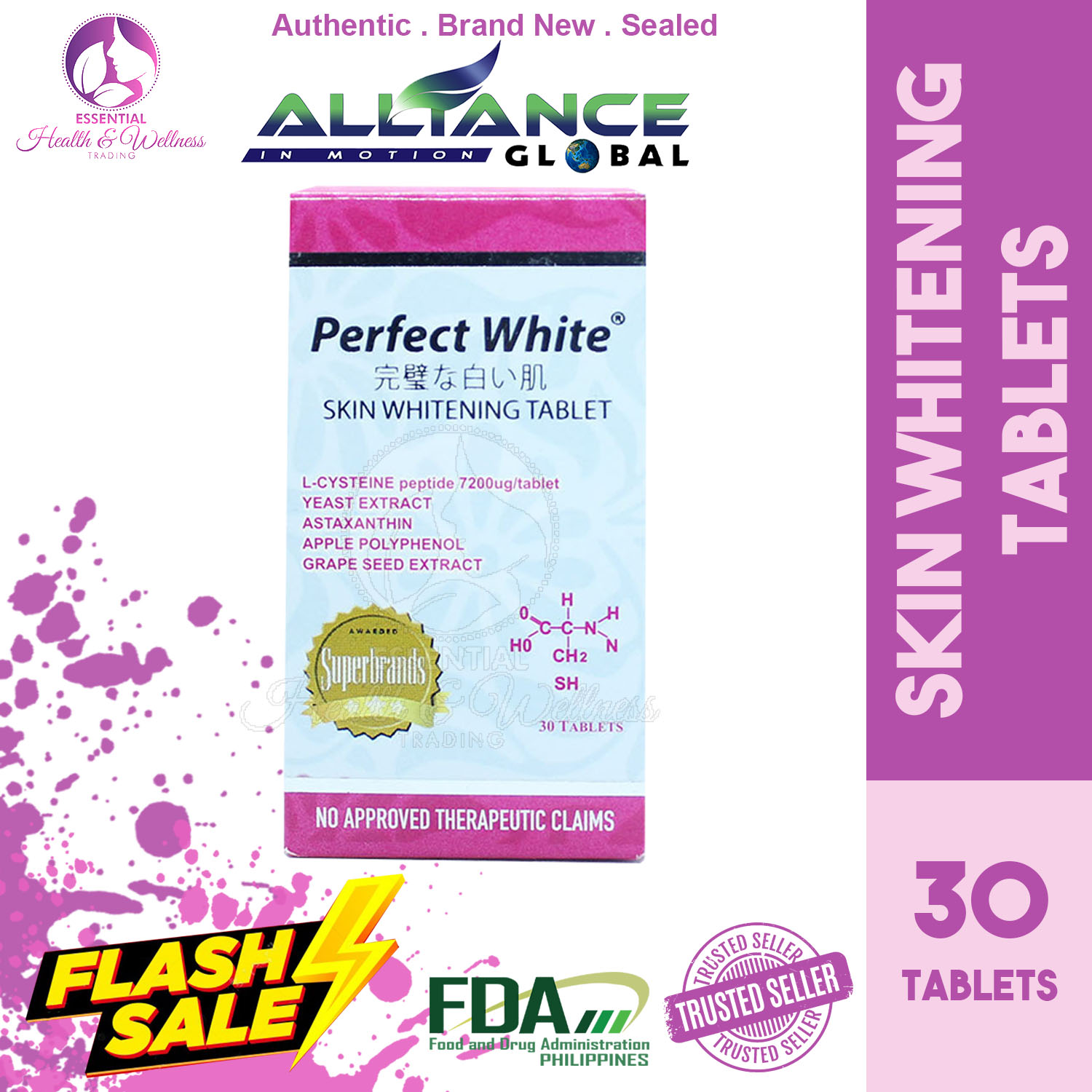 Aim Global Perfect White Skin Whitening Tablet | Lazada PH