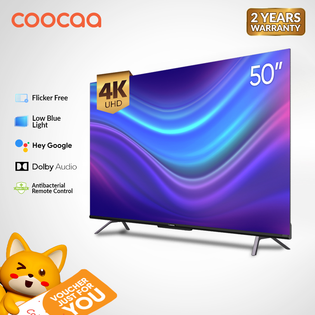 50 Inch ( 50Y72 ) Coocaa - Google TV, Flicker Free & Low bluelight ...